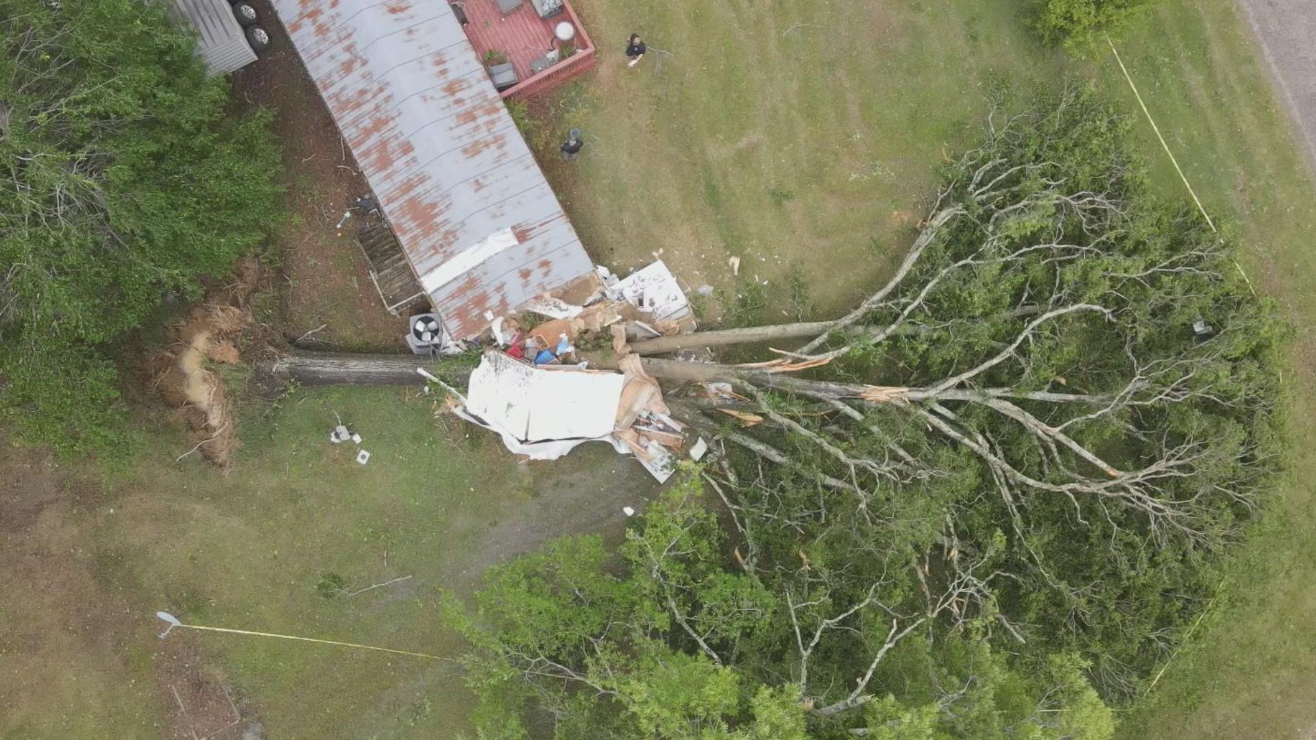 Family displaced after tree falls on house as storms hit South Carolina ...