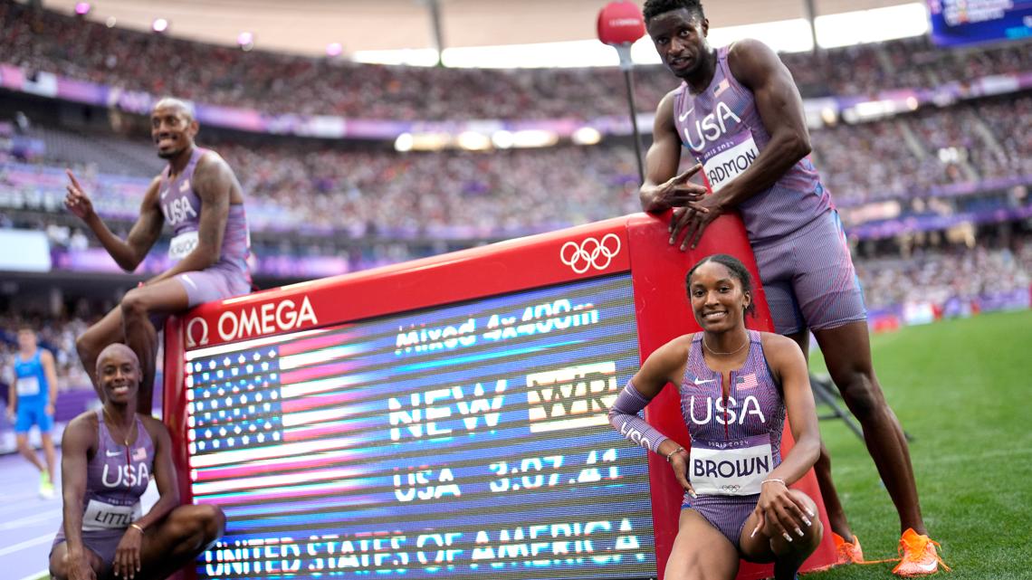 USA, anchored by Charlotte native, sets world record in Paris | wcnc.com