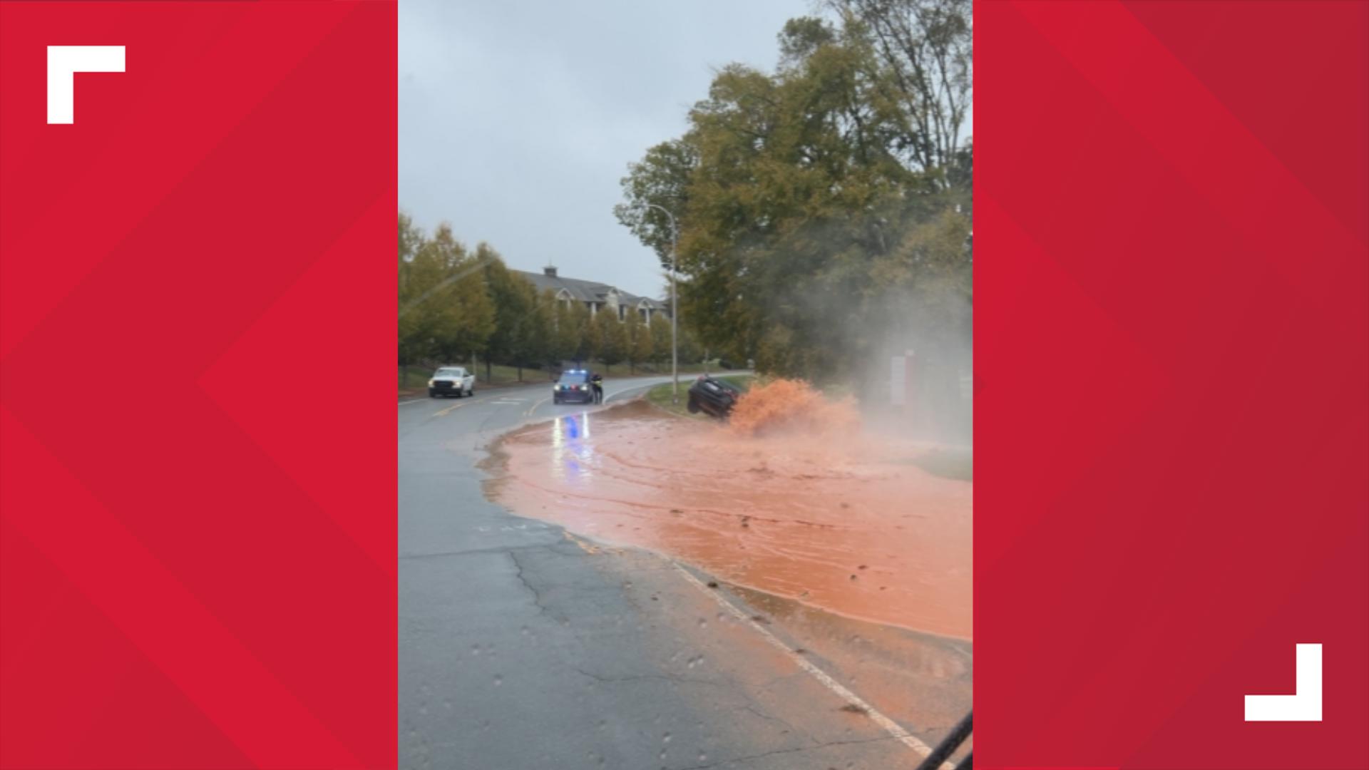 Crash into fire hydrant shuts down Huntersville roads | wcnc.com