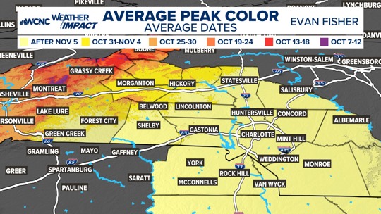 When fall foliage will be at peak color in North Carolina in 2024 ...