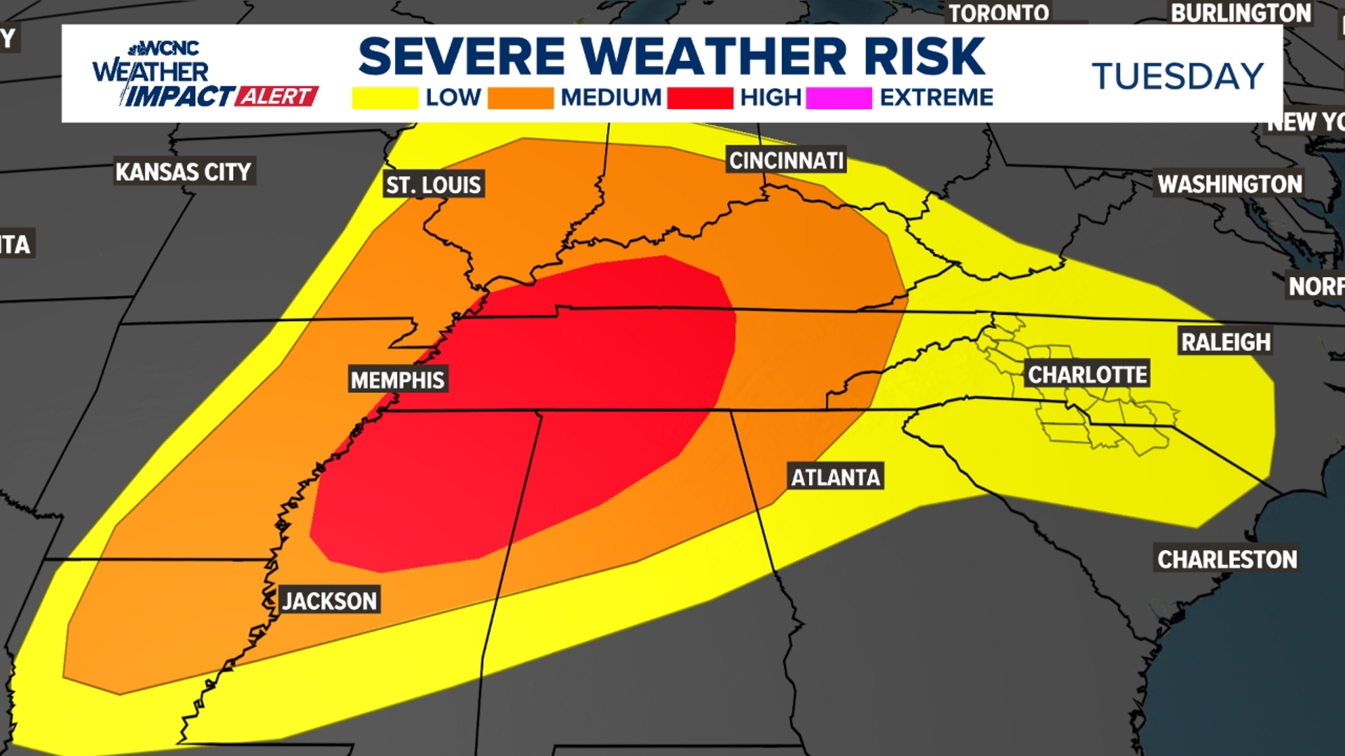 Severe storms to hit the Carolinas Tuesday night through Wednesday morning | wcnc.com
