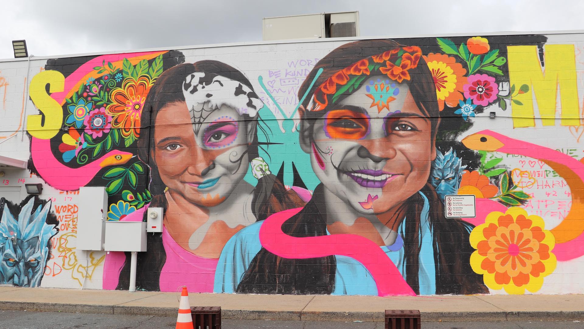 Charlotte mural honors 2 Latina girls who died by suicide | wcnc.com