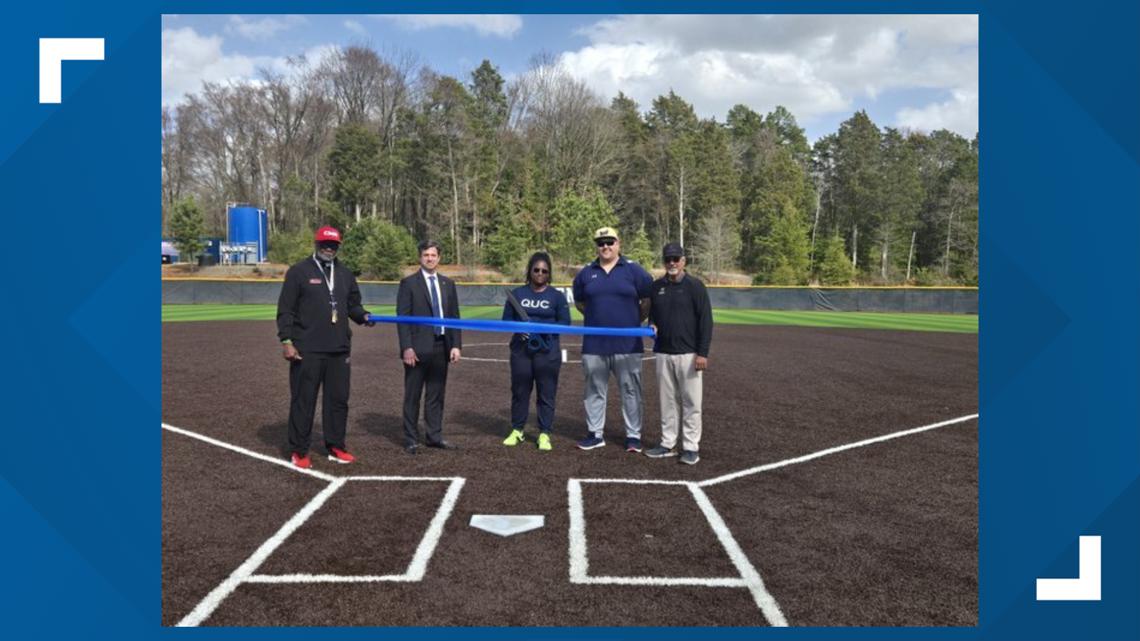 Queens University unveils new turf field for softball | wcnc.com