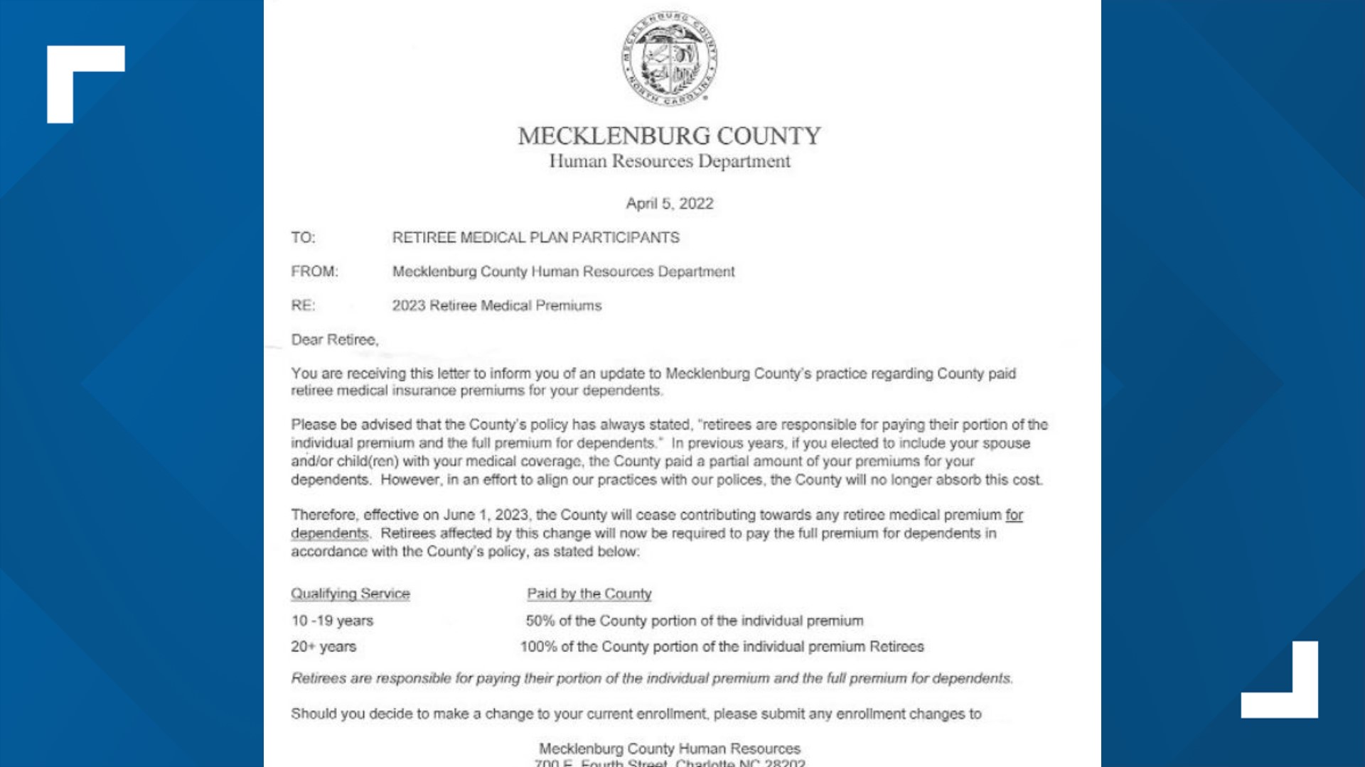 Mecklenburg Co. retirees call on leaders to fix benefits changes | wcnc.com