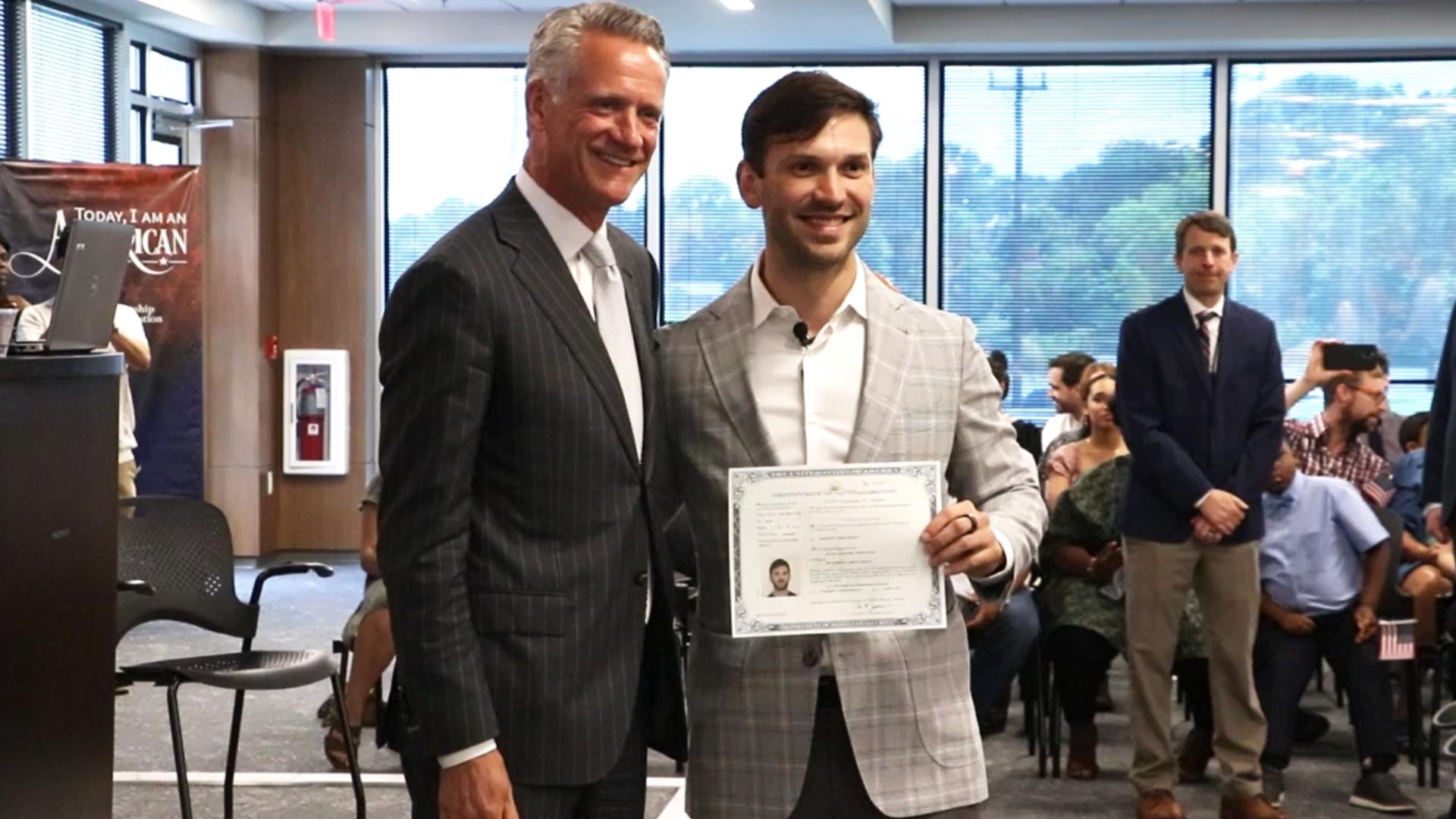 NASCAR driver Daniel Suárez becomes U.S. citizen | wcnc.com