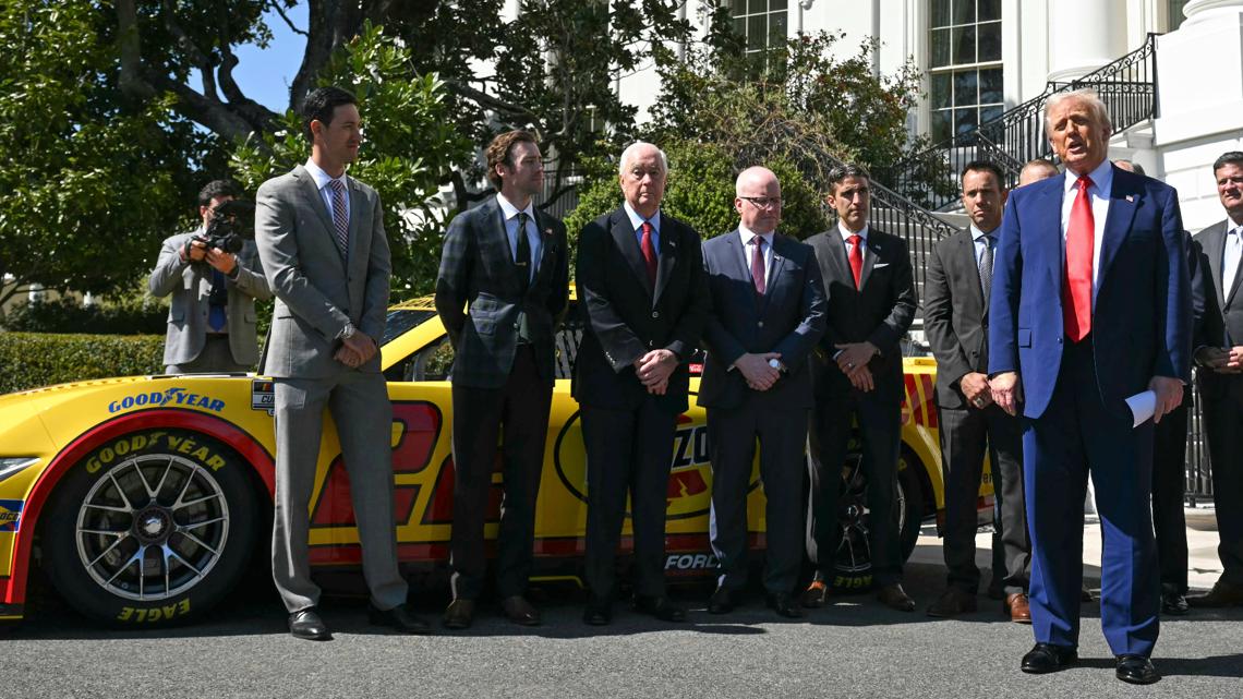 Team Penske celebrates racing success at White House with Trump | wcnc.com