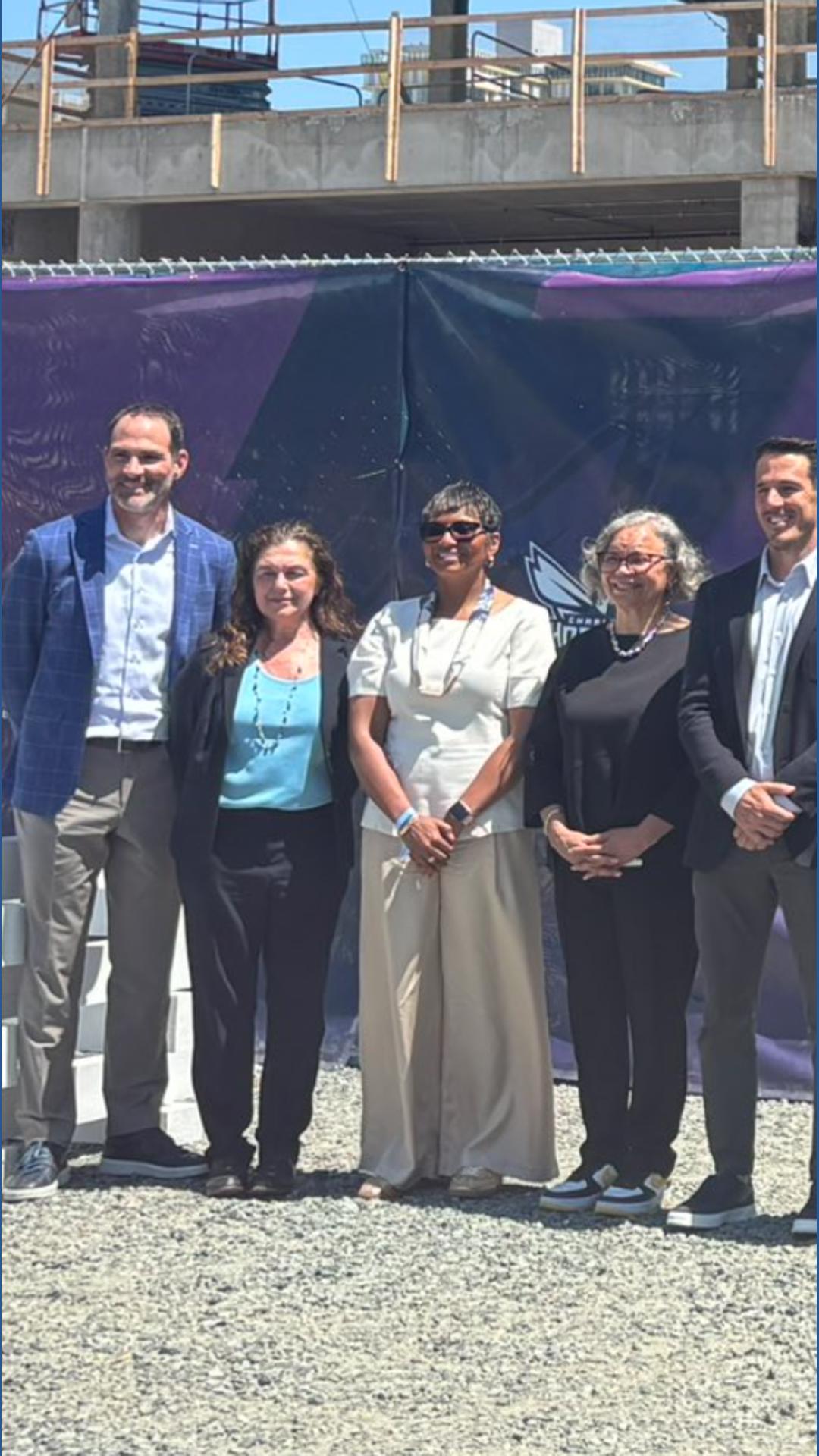 Charlotte Hornets celebrate construction milestone for Novant Health ...
