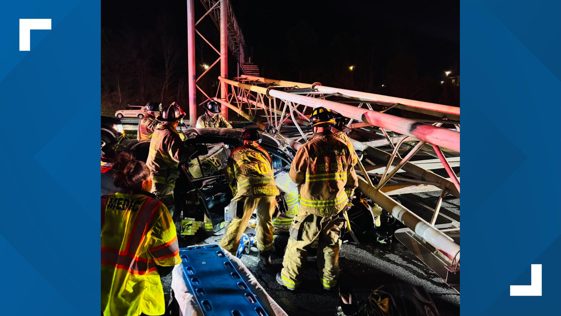 NCDOT: Drunk driver crashes into I-77 sign structure, causing it to ...