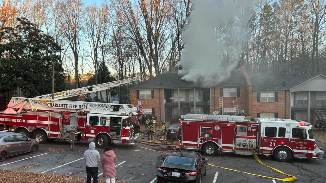 Firefighters battle northwest Charlotte apartment blaze | wcnc.com