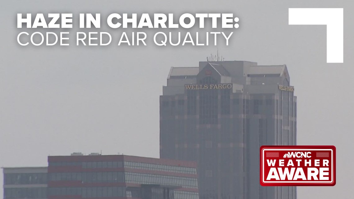 That haze you see is caused 'Code Red' air quality again in Charlotte ...