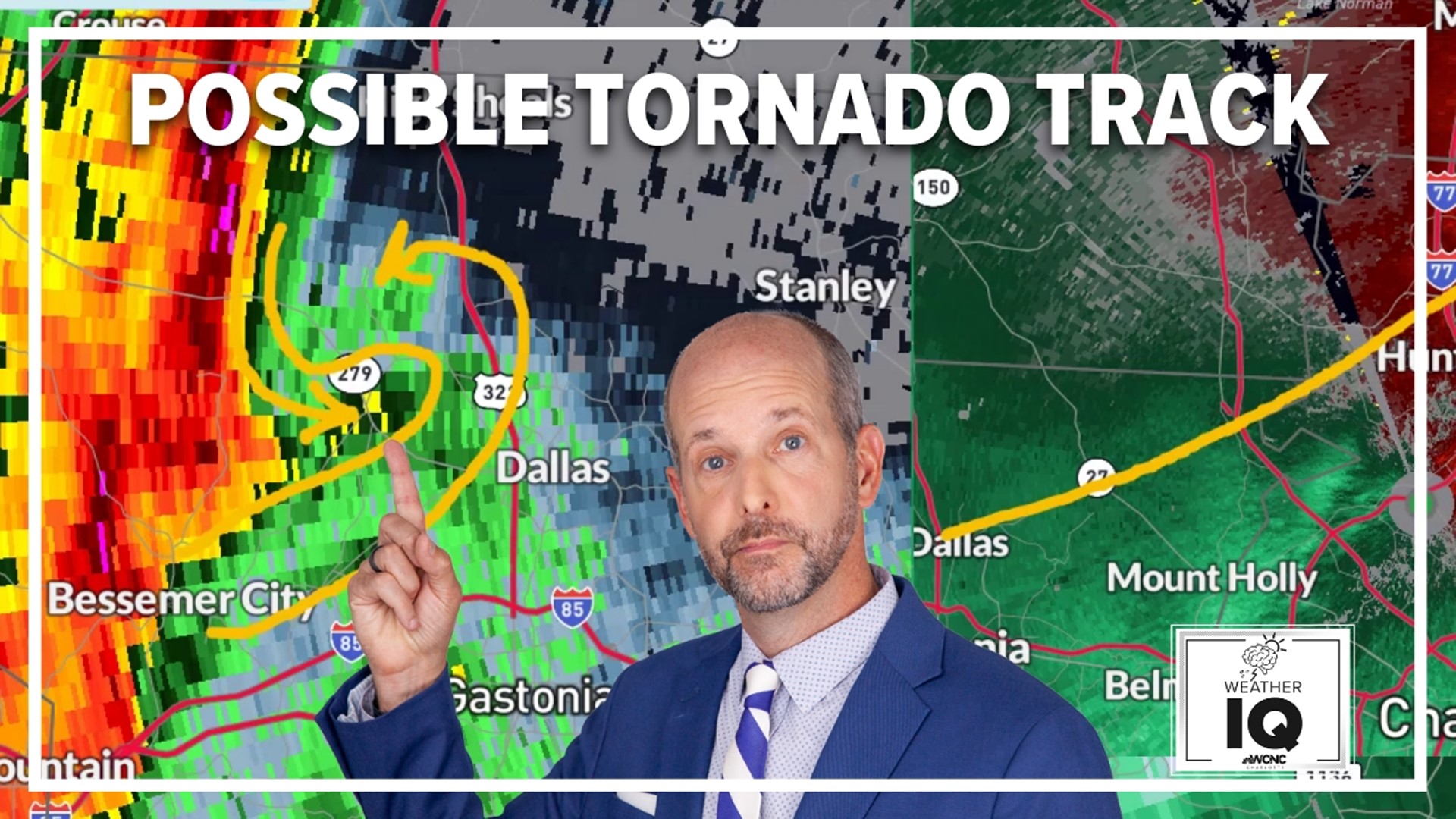 Brad Panovich analyzes radar data of possible tornado in Charlotte area ...