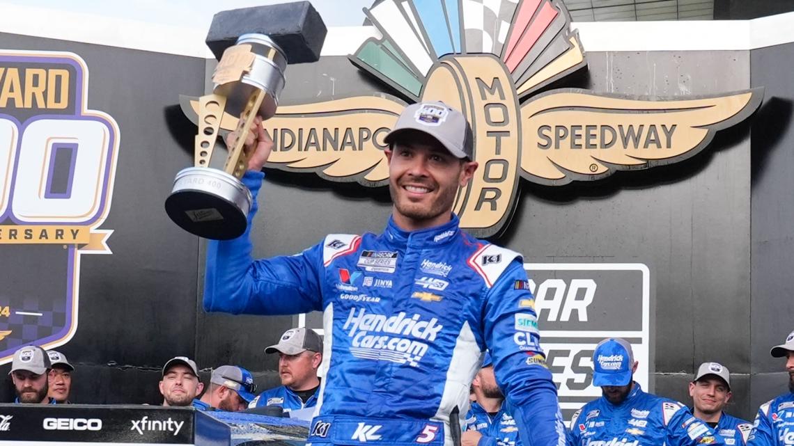 Kyle Larson wins Brickyard 400 | NASCAR | wcnc.com