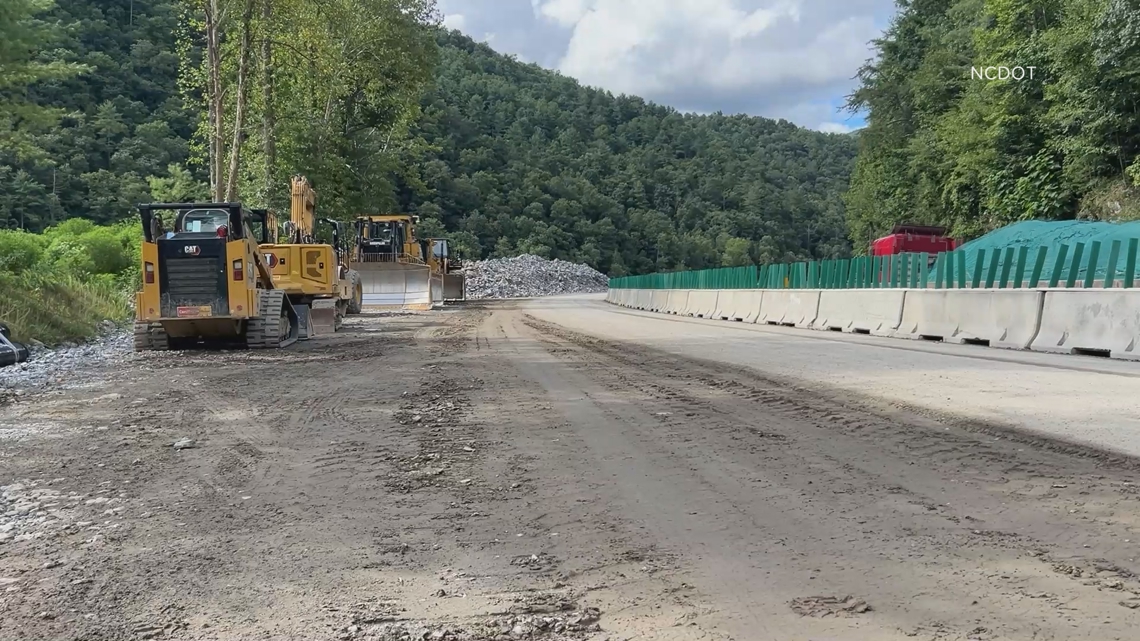 Rebuilding I-40 a year after Hurricane Helene hits North Carolina ...