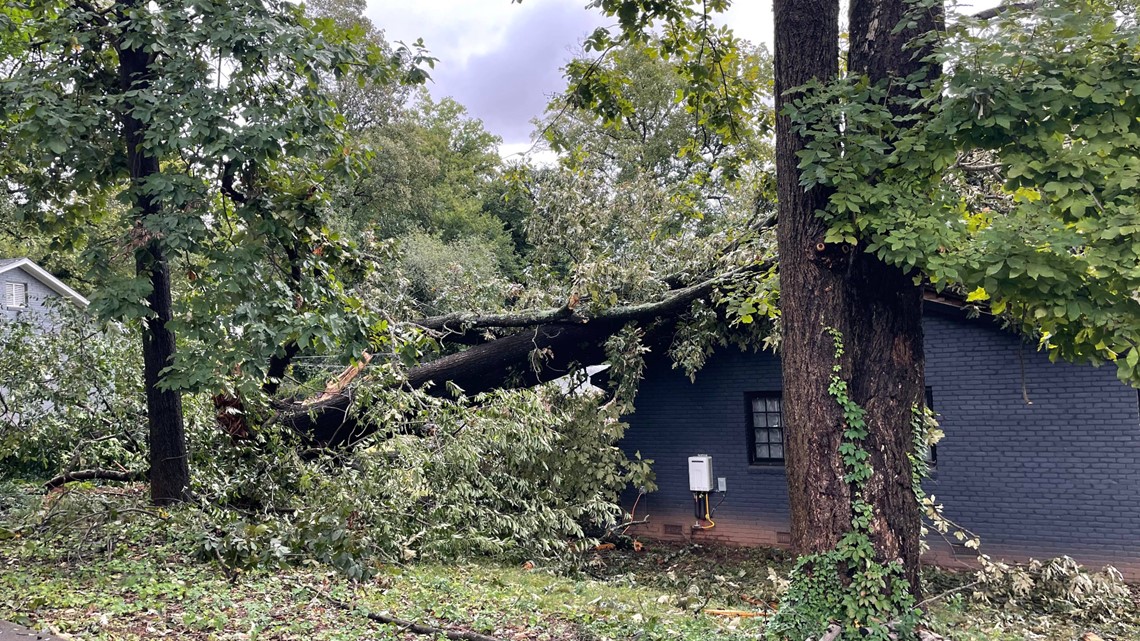 Charlotte family's home hit by tree as Ian rolled through | wcnc.com