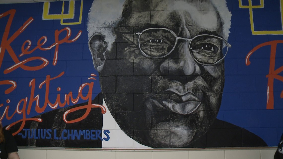 New mural unveiled at Julius L. Chambers High School | wcnc.com