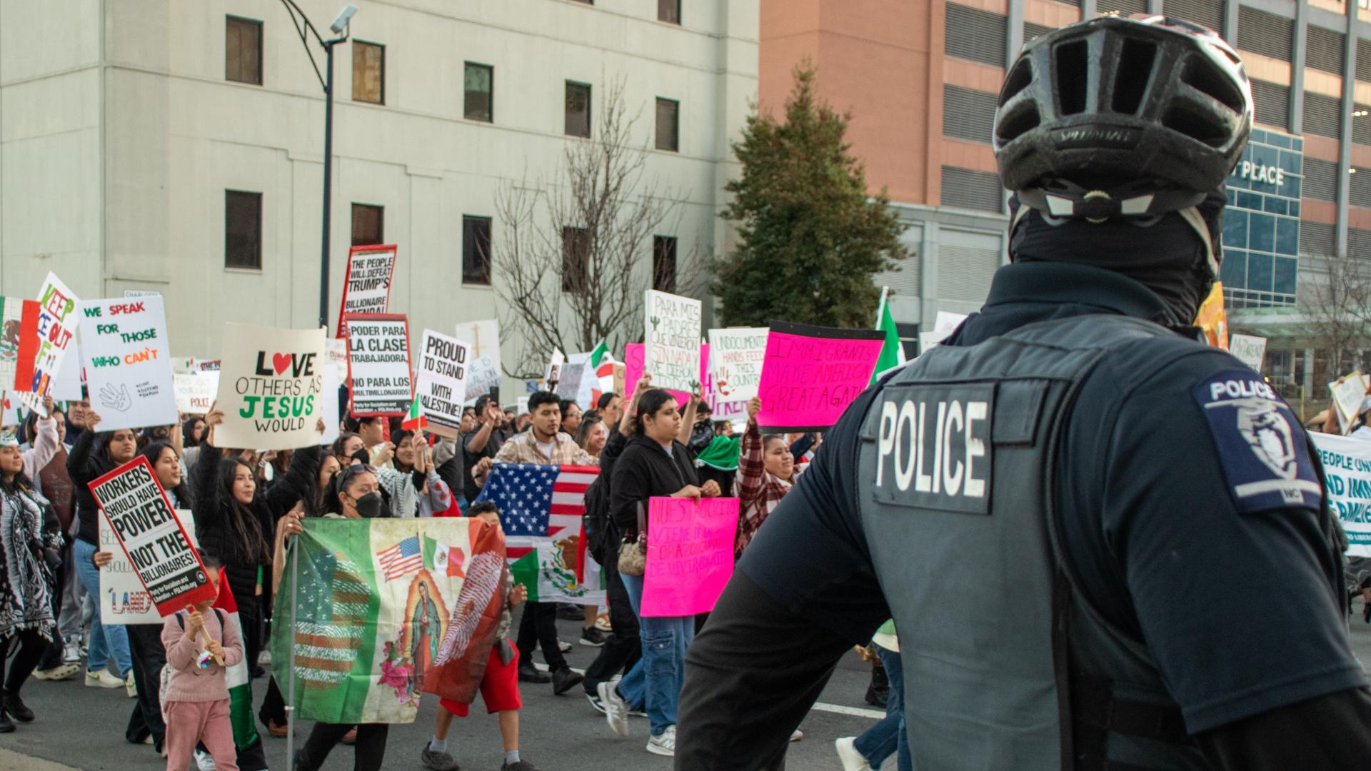 Immigration protest in Uptown Charlotte | wcnc.com