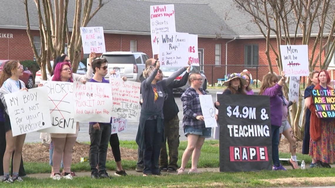 NC church protests continued after pastor's rape comments | wcnc.com