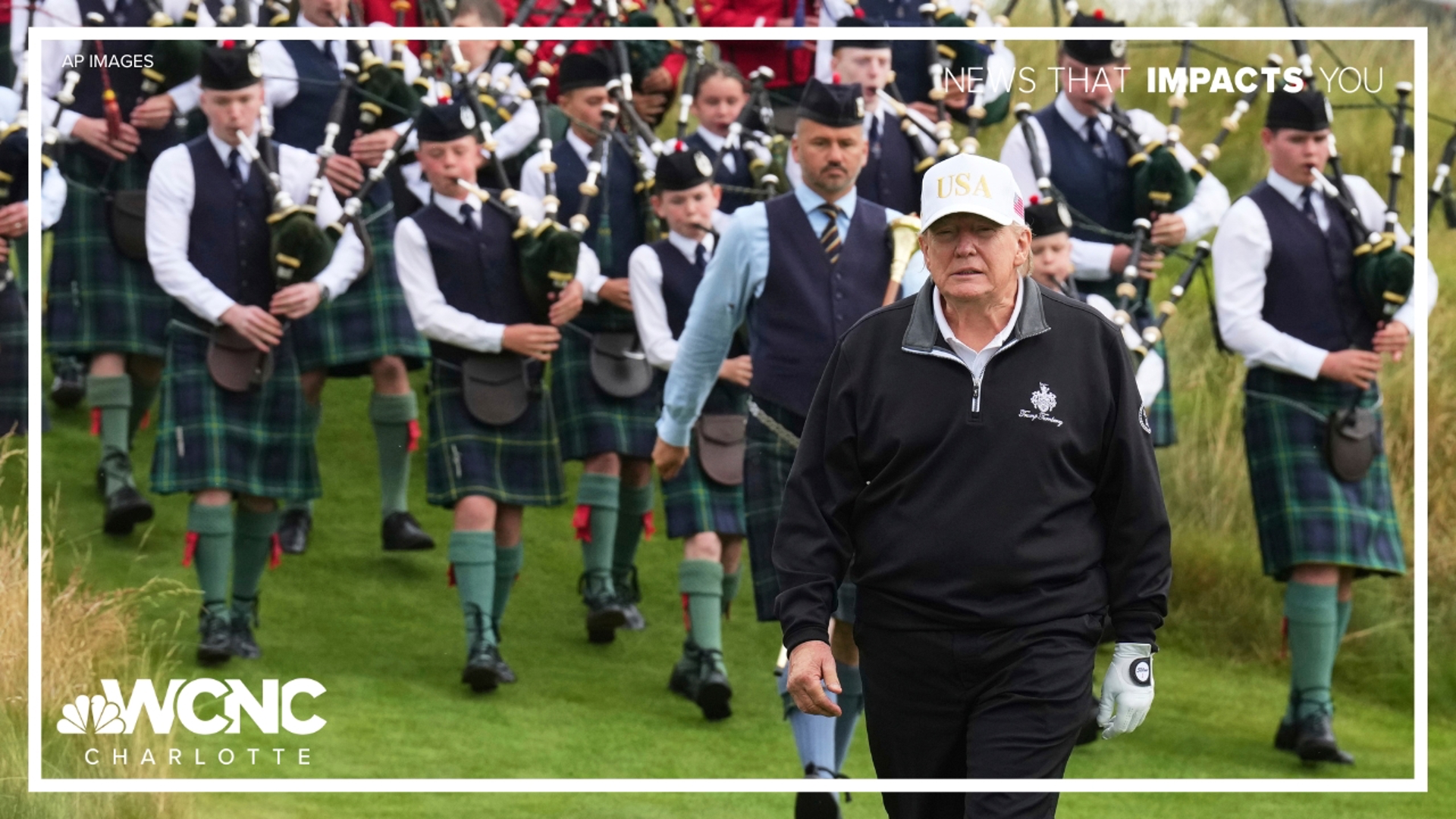 Trump Opens New Scotland Golf Course on Foreign Trip | wcnc.com