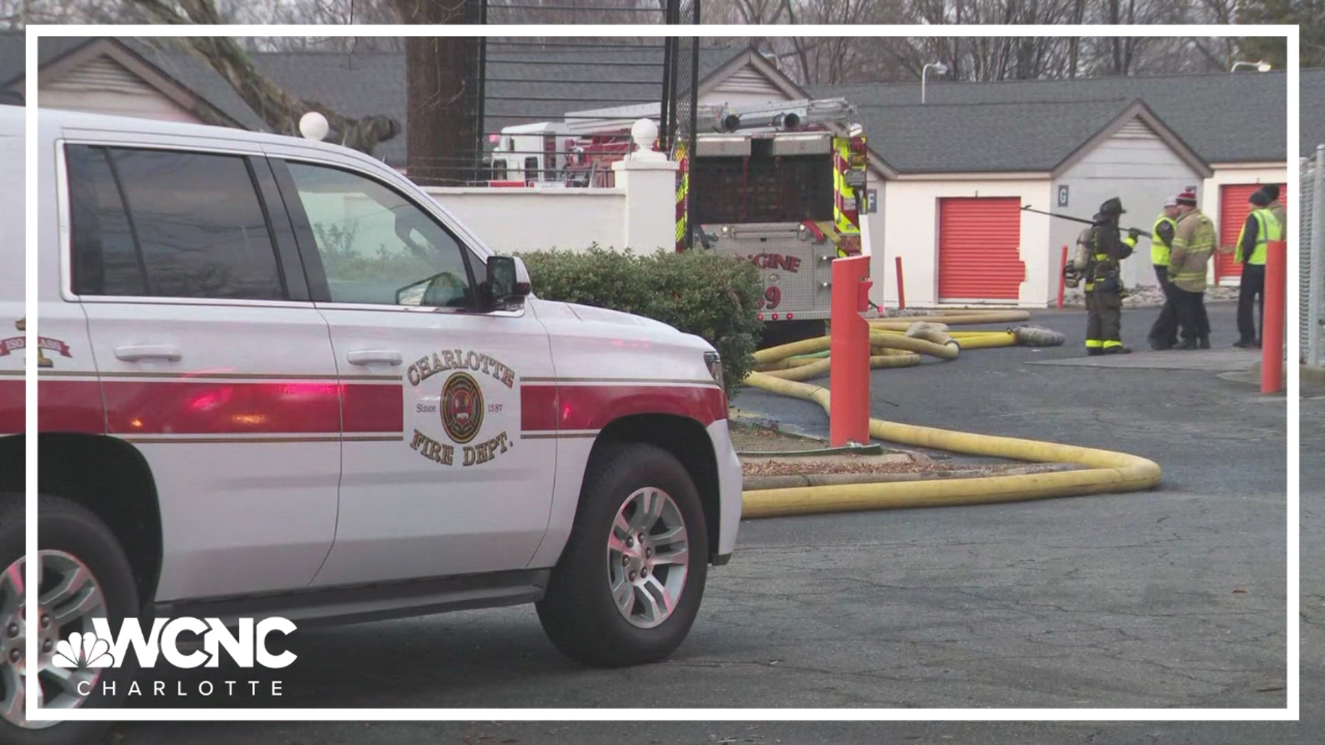 Charlotte Fire crews battle 3-alarm blaze at Steele Creek storage ...