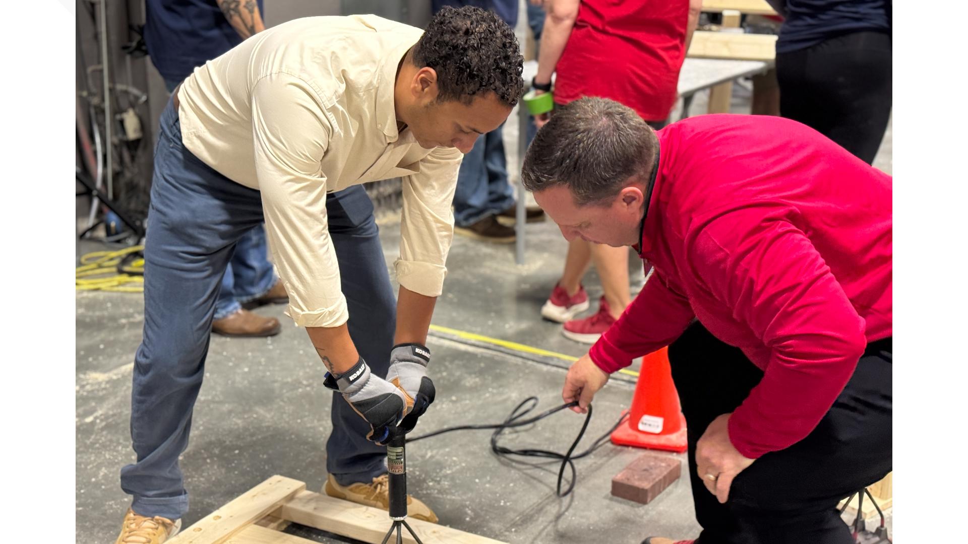 Lowe's volunteers build beds for kids in 24-hour event | wcnc.com