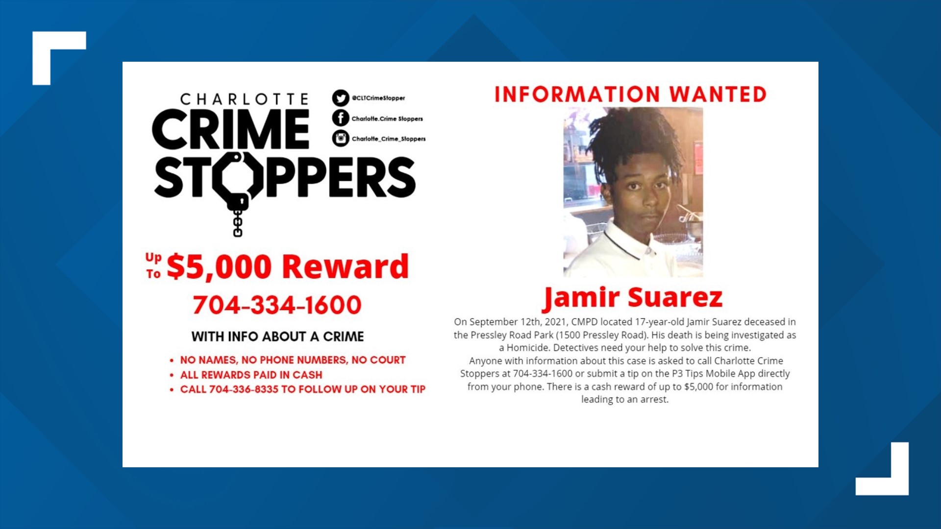 CMPD asking for help to find suspects involved in teen's death | wcnc.com