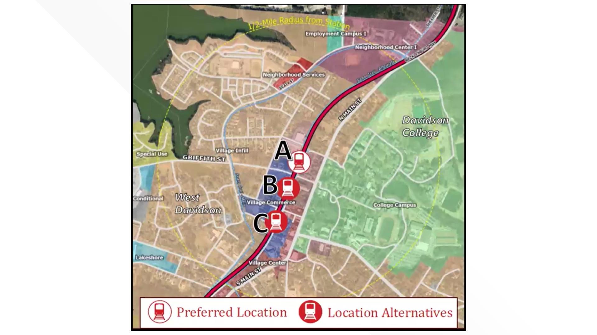 Town seeks community input on new Red Line station location in Davidson ...