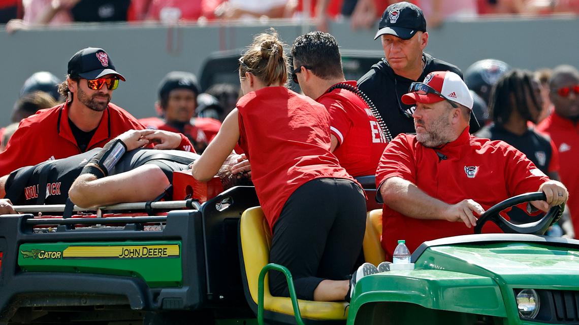 NC State's Grayson McCall out of hospital after Wake Forest hit | wcnc.com
