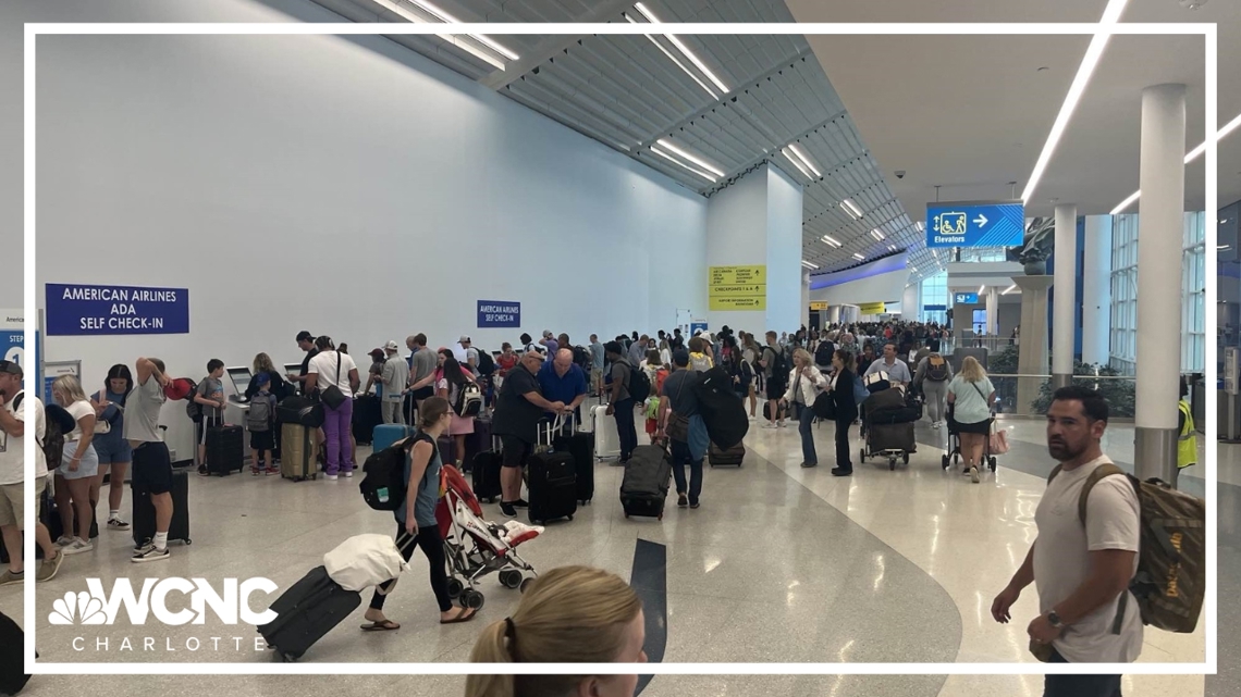 Busy Sunday at Charlotte airport brings crowds, cancellations and ...