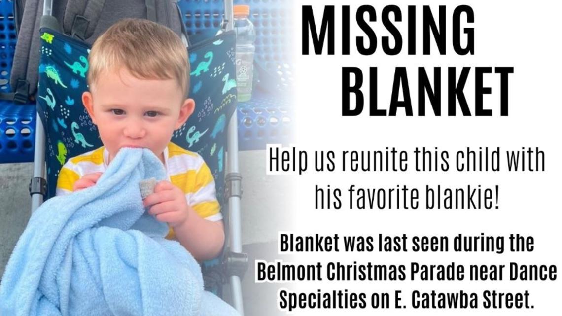 Child's beloved blankie finally found after Belmont Christmas Parade ...