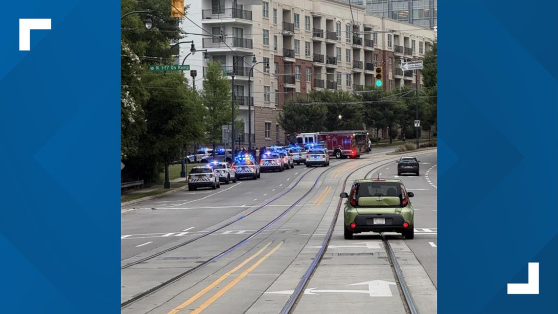 Car crash on Trade Street near Uptown Charlotte began with police chase | wcnc.com
