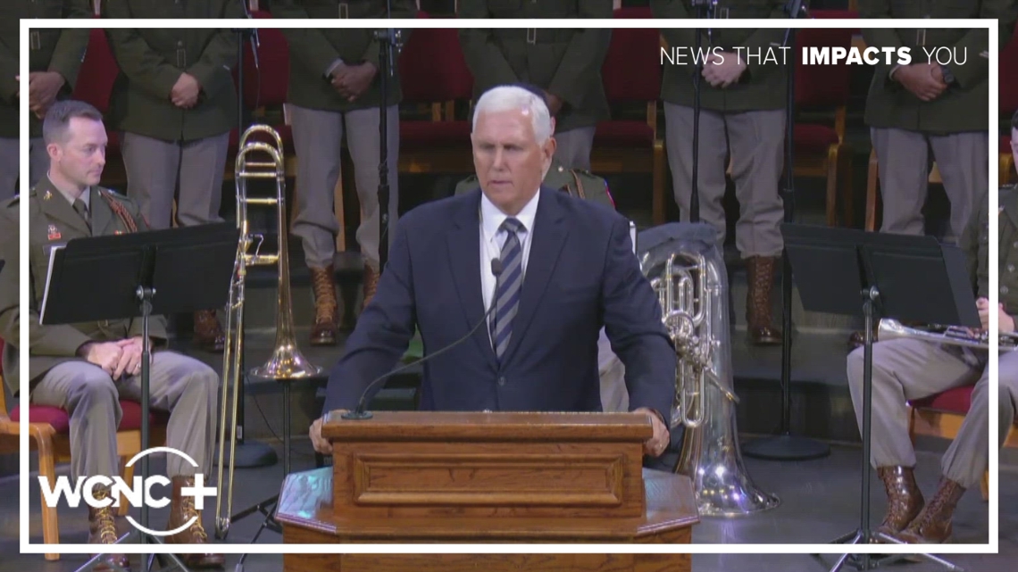 Former Vice President Mike Pence speaks at funeral for Retired Army Sgt ...