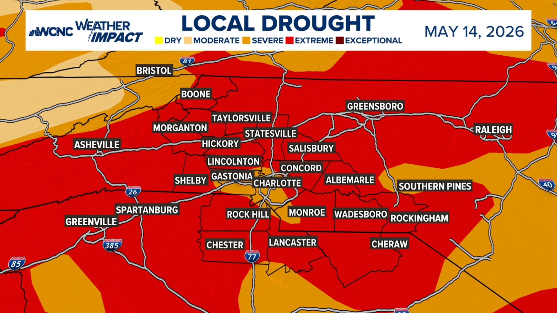 "Drought is still very bad, just not quite as bad" | wcnc.com