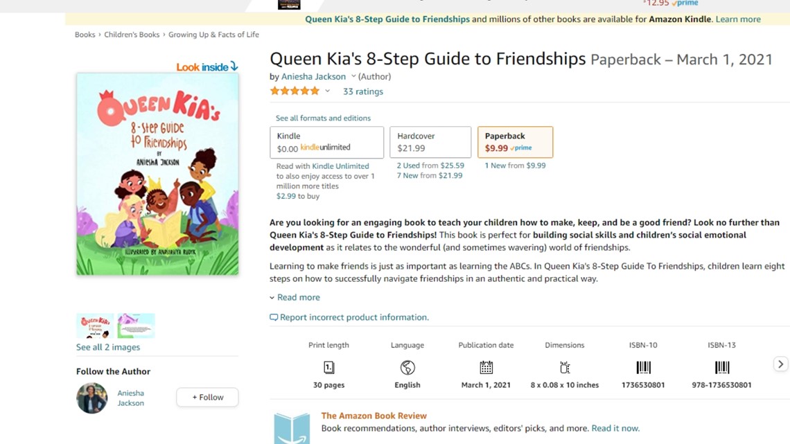 Charlotte author: Queen Kia 8-step Guides to Friendships | wcnc.com