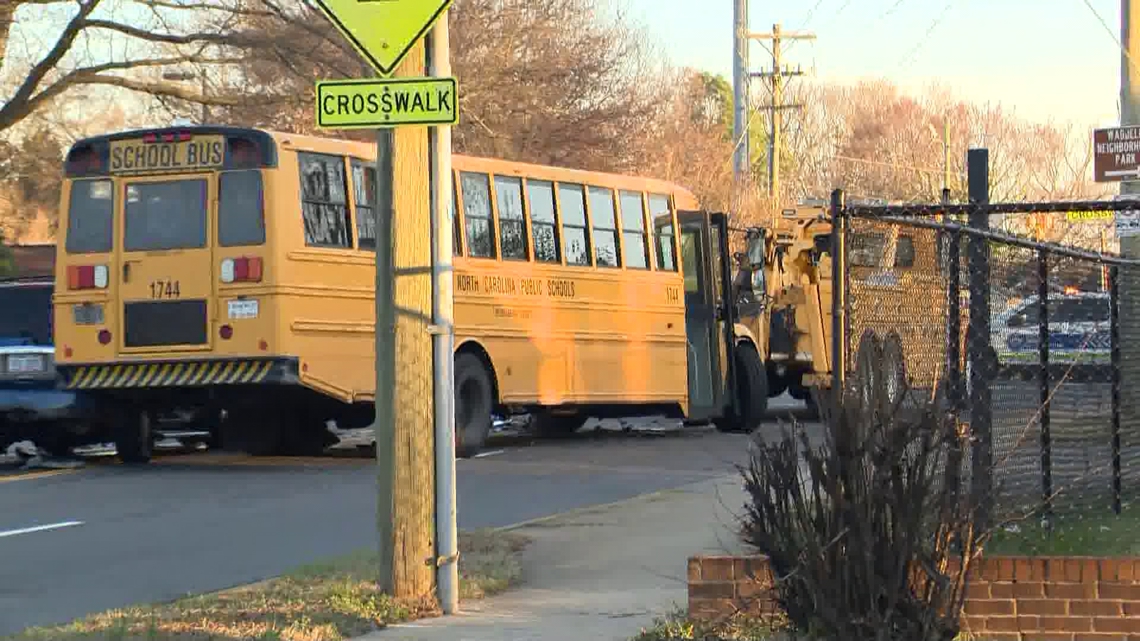 Student taken to hospital after school bus crash in northwest Charlotte ...