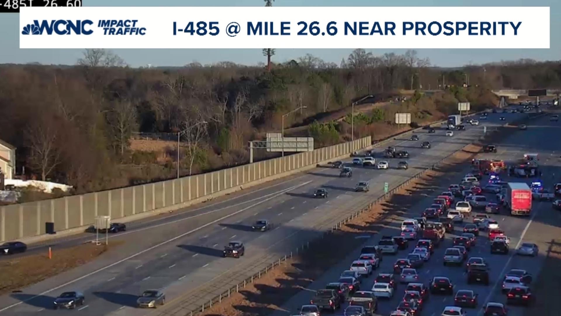 1 person killed in motorcycle crash on I-485 in north Charlotte | wcnc.com