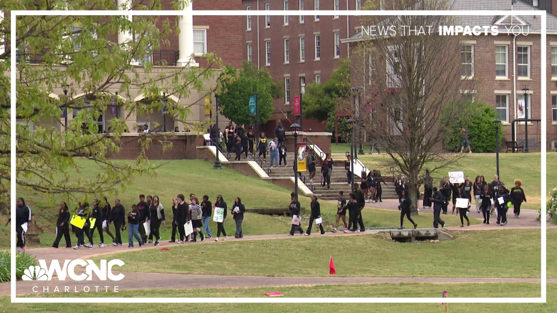 Winthrop students protest over racial discrimination claims | wcnc.com