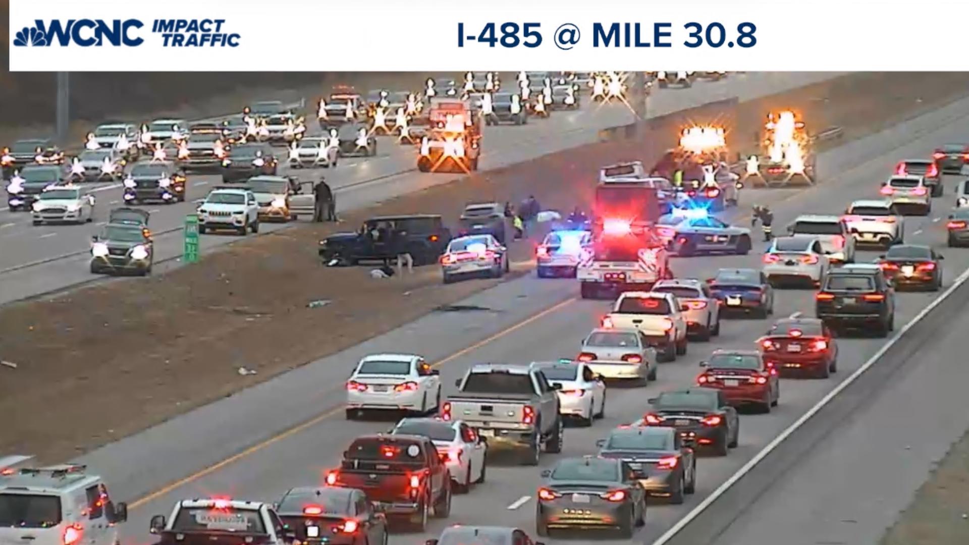 Crash on I-485 impacting traffic in northeast Charlotte | wcnc.com