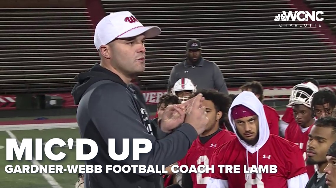 Mic'd Up with Gardner-Webb Football coach Tre Lamb | wcnc.com