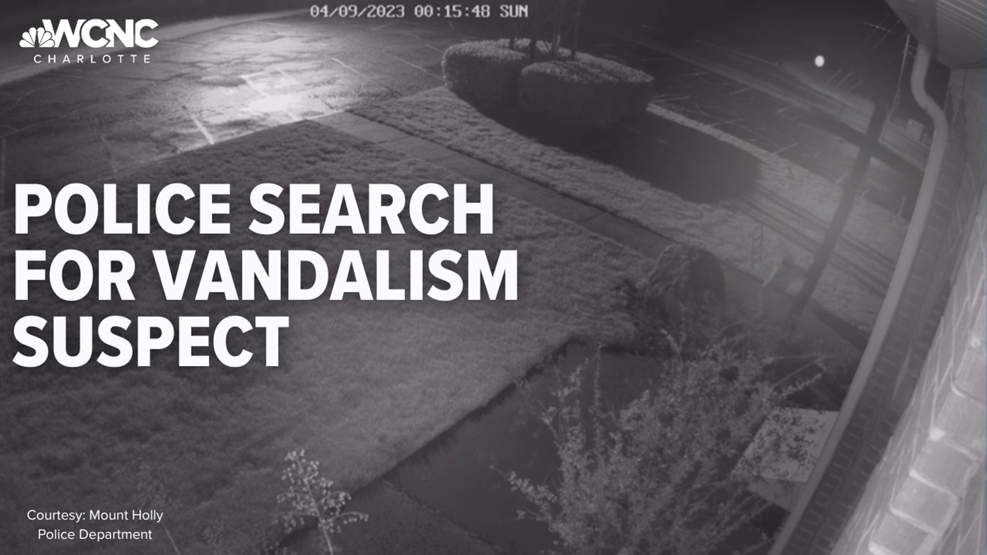 Mount Holly Police search for suspect who vandalized cross | WCNC | wcnc.com