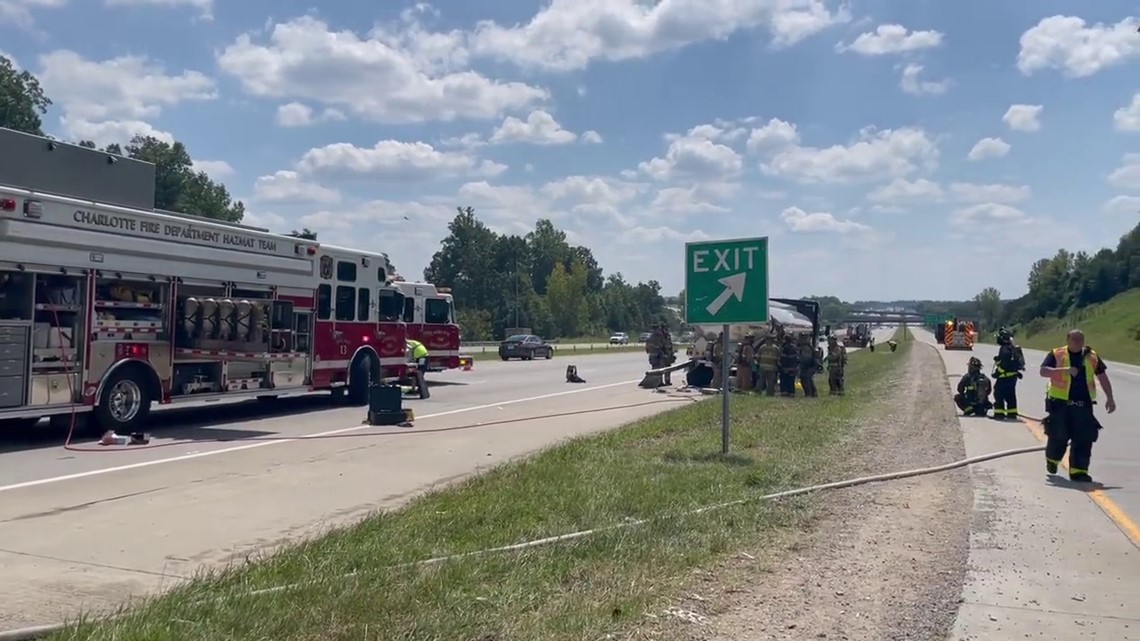 Crash with tanker causes major delays on I-485 in Charlotte, NC | wcnc.com