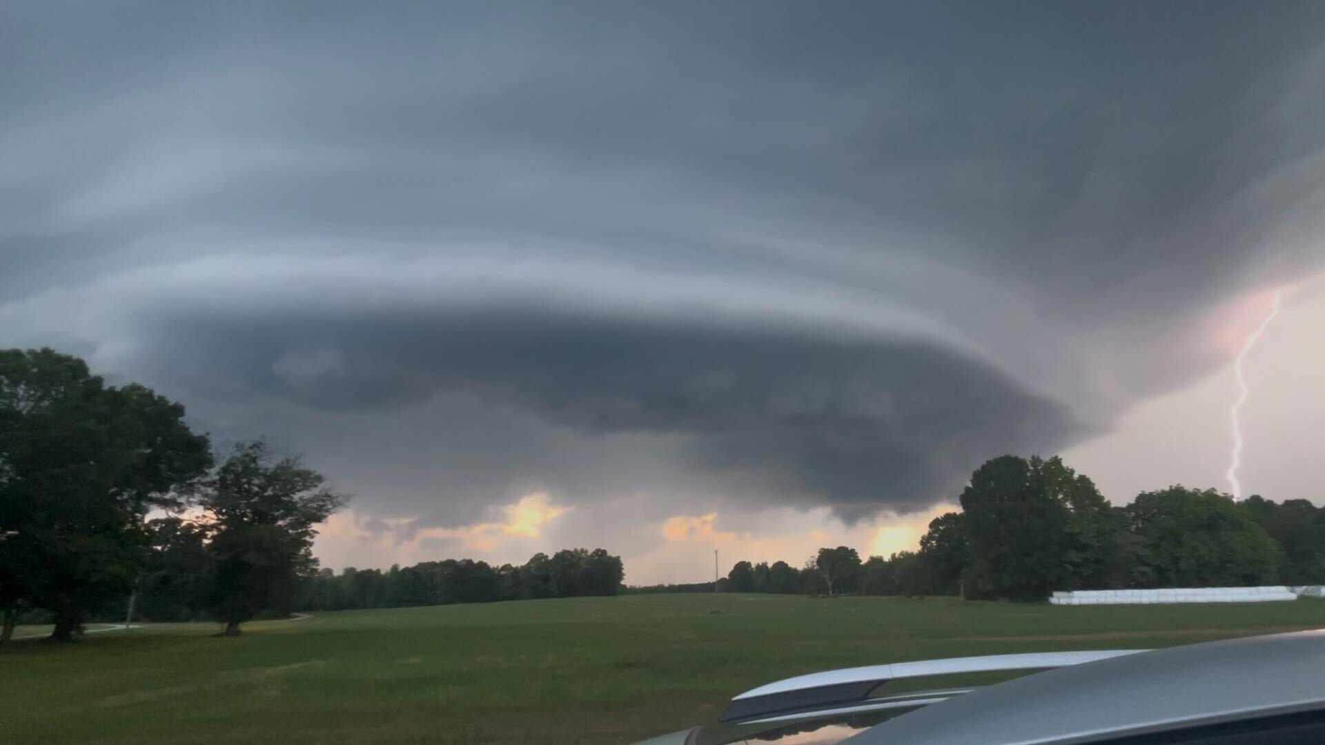 Dramatic supercell storm seen by many during severe weather | wcnc.com