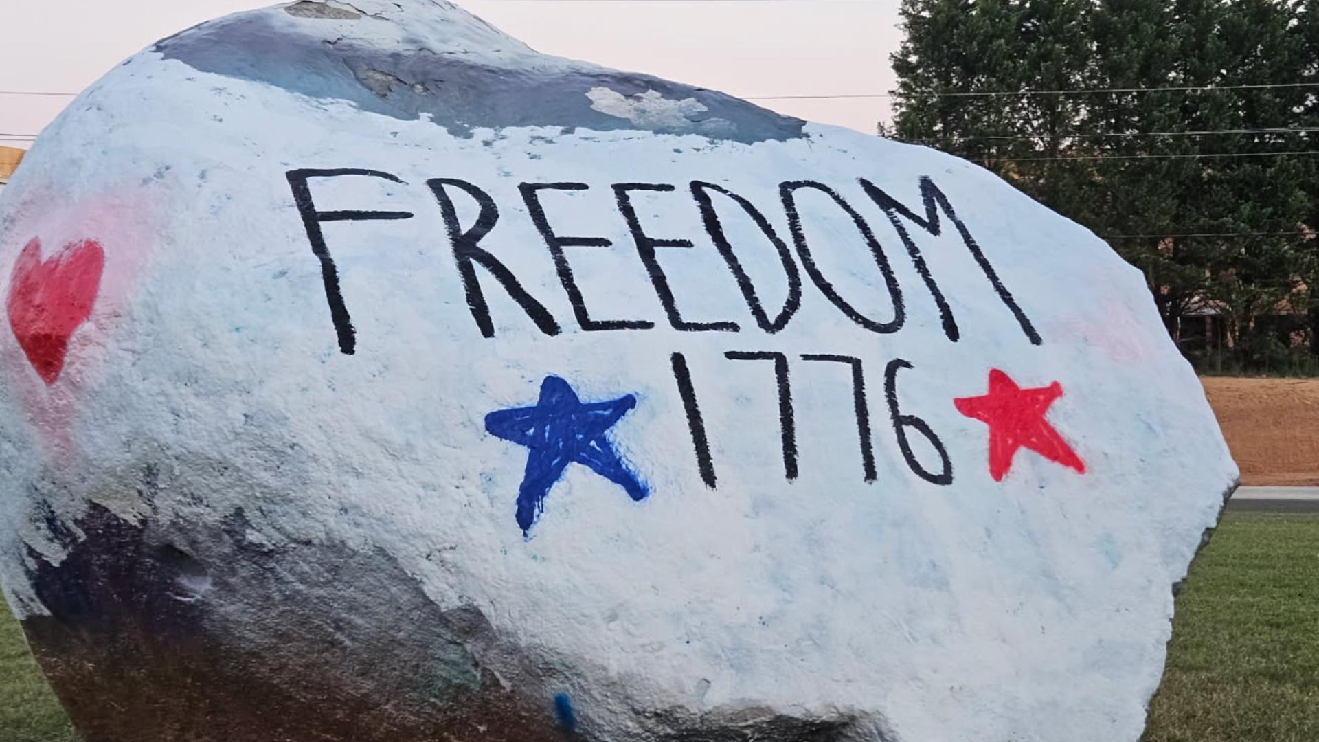 Principal responds to message painted on Charlotte school's spirit rock ...