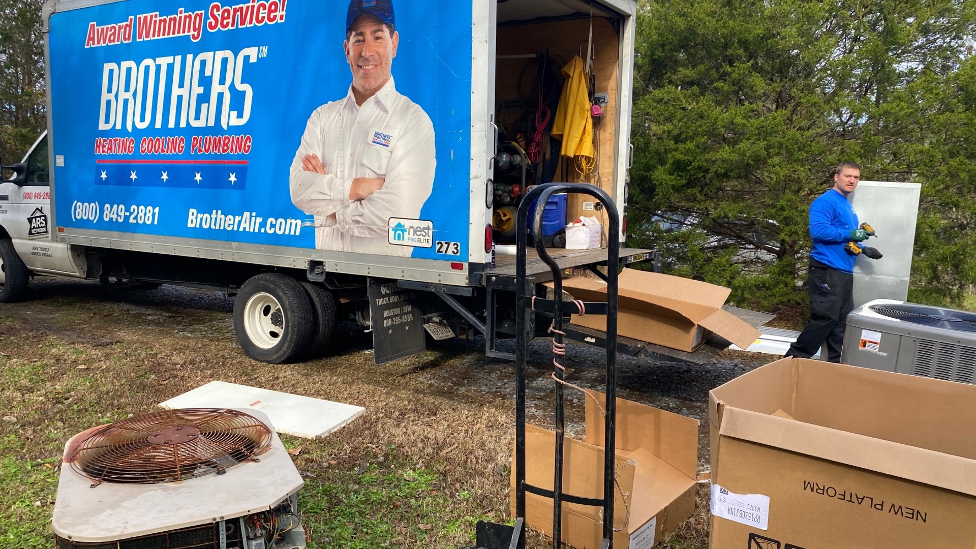 US Air Force widow gets new HVAC unit from Brothers Heating | wcnc.com