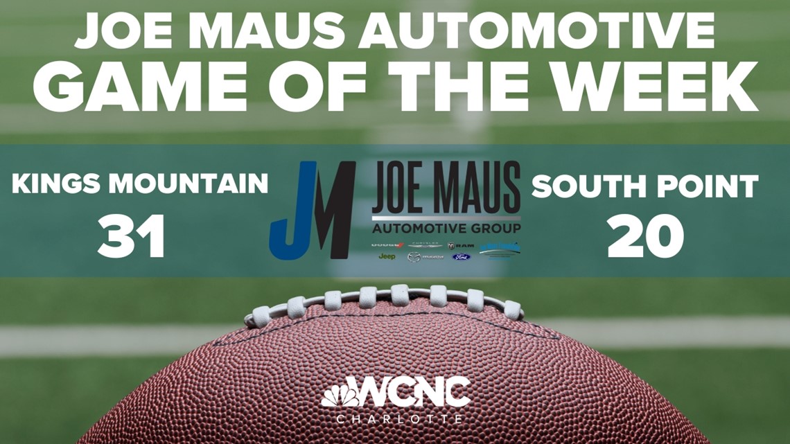 Game of the Week brought to you by Joe Maus Automotive - Kings Mountain ...