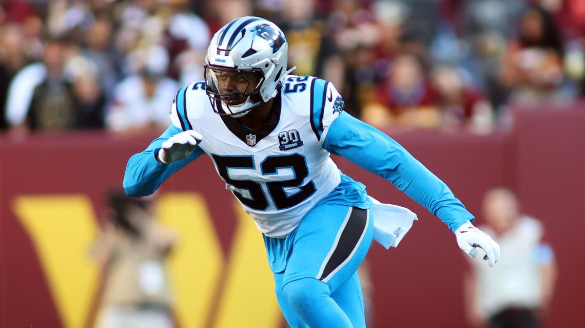 Panthers linebacker DJ Johnson suffers injury vs Broncos | wcnc.com