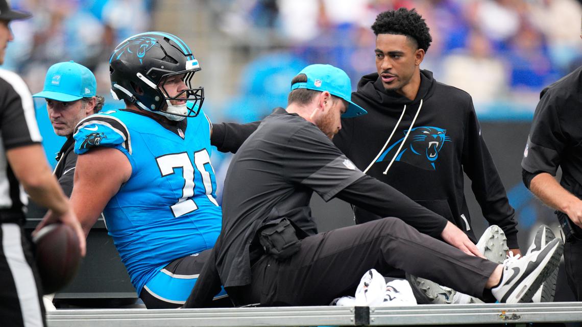 Panthers guard Brady Christensen suffers season-ending Achilles injury ...