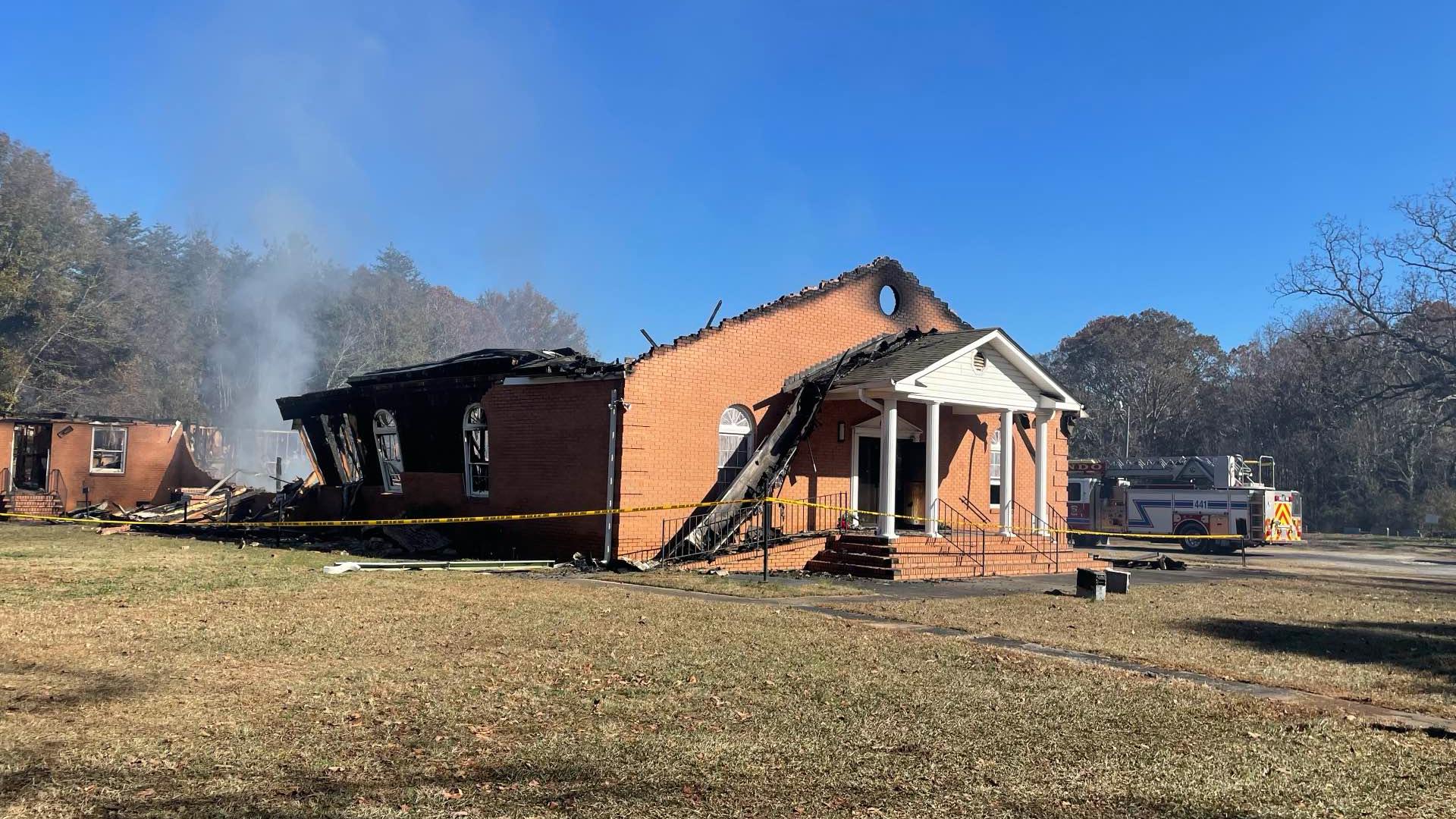 Beloved Chester County church destroyed by large fire | wcnc.com