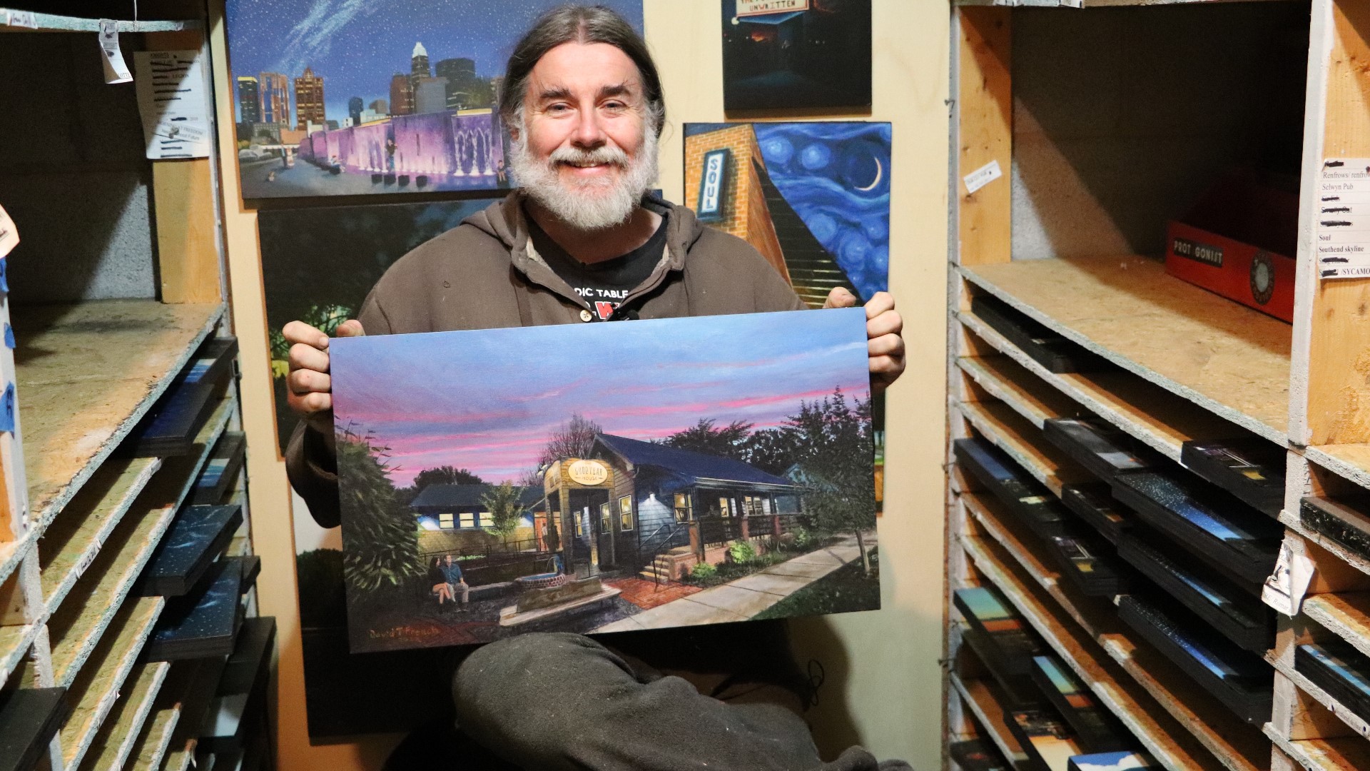 Painting of Goodyear House features newly-engaged couple | wcnc.com