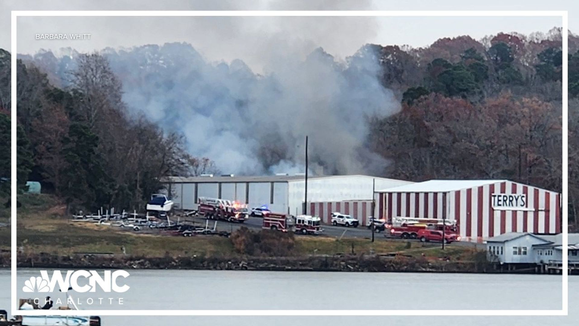 Multiple crews respond to reported explosion, fire on Lake Wylie | wcnc.com