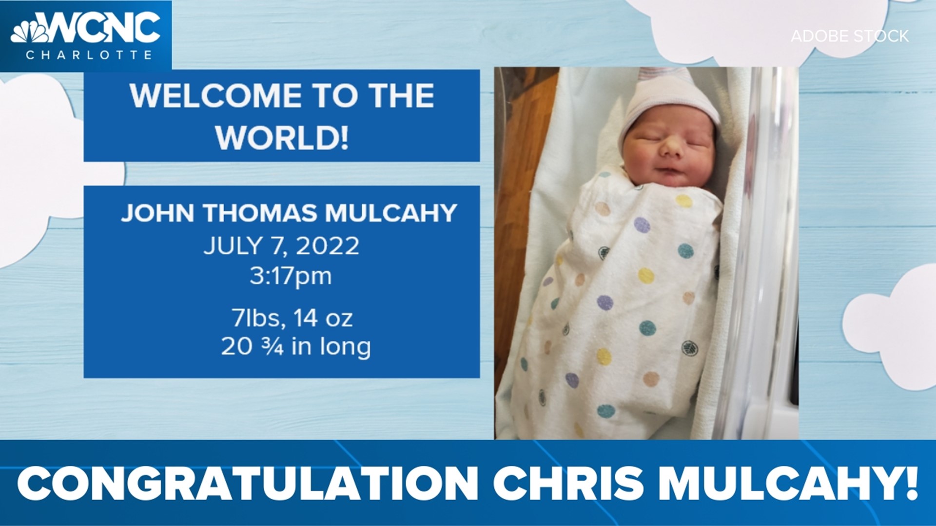 Congratulations Chris Mulcahy on the birth of his son John Thomas ...